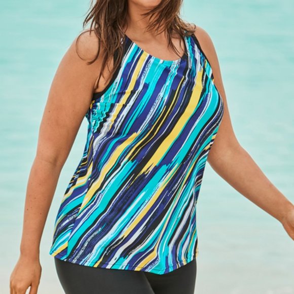 Swimsuits For All | Swim | New Swimsuits For All Racer Back Tankini ...